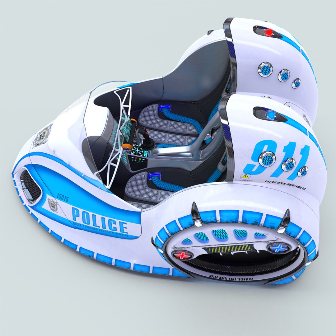 Electric Mobile Police Car Model - TurboSquid 1517024