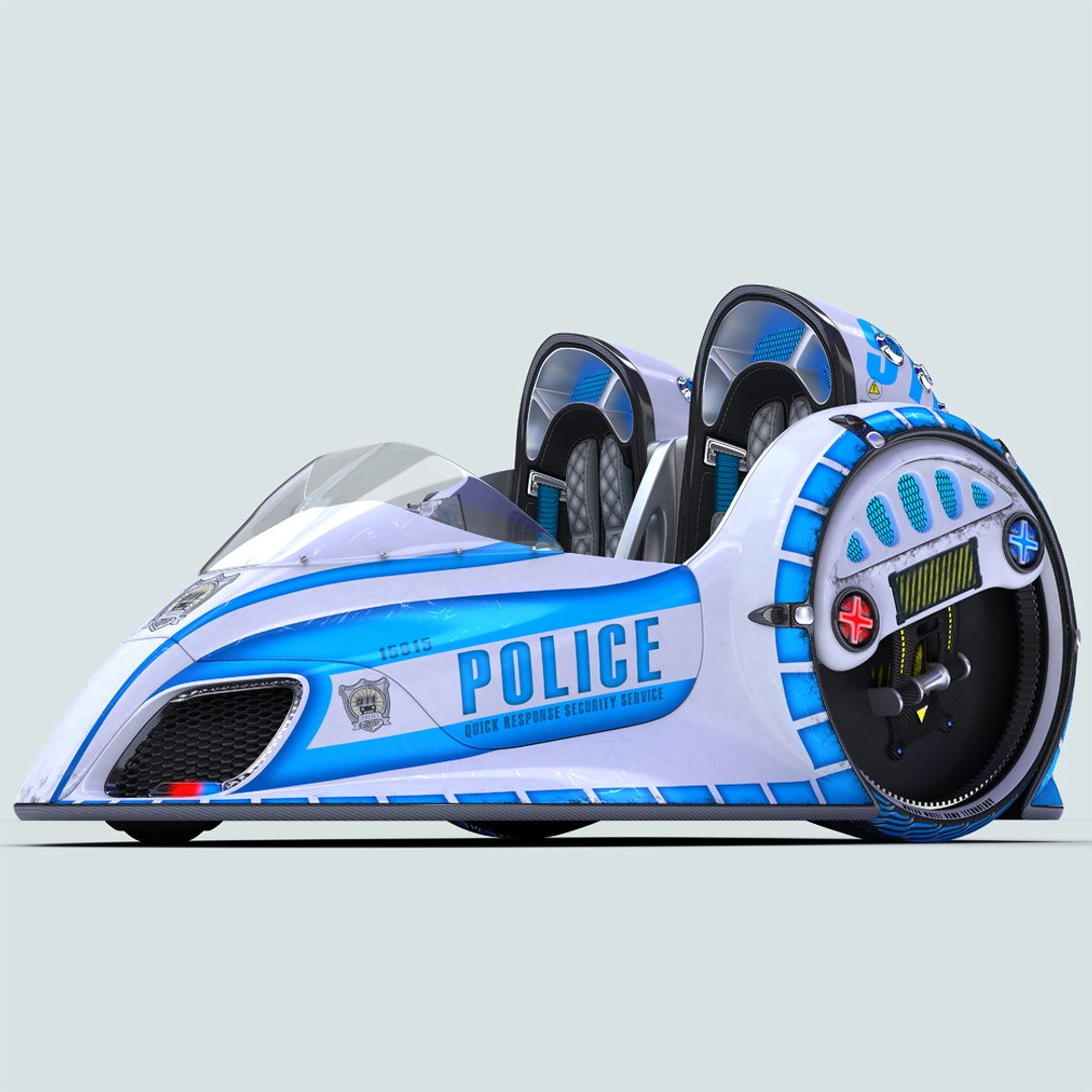 Electric Mobile Police Car Model - TurboSquid 1517024