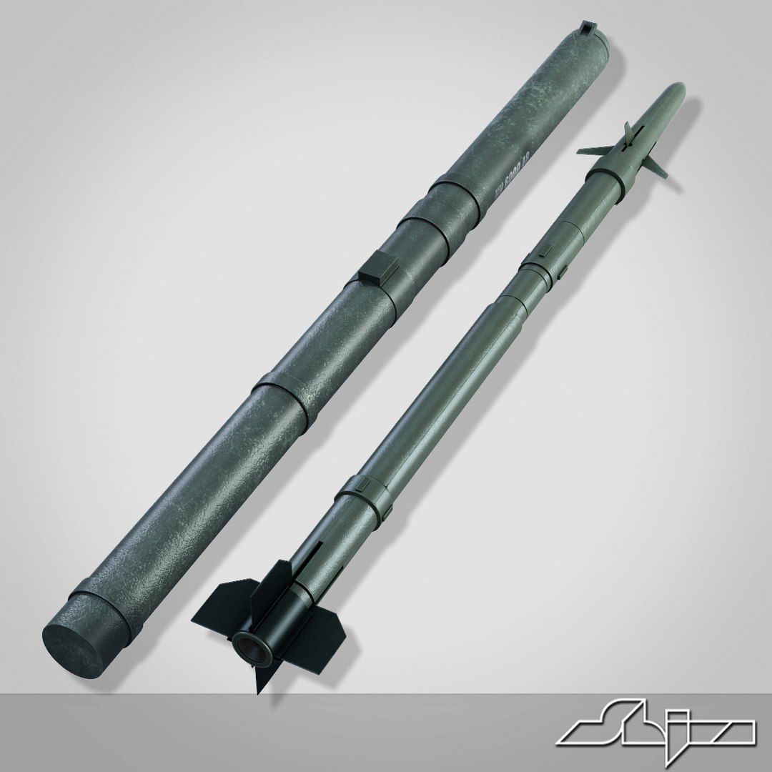 3ds Max Vikhr M Missile 1
