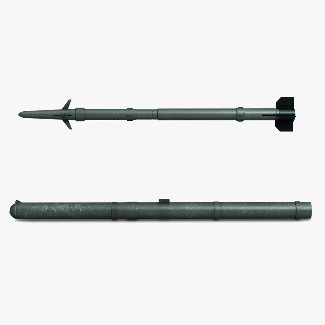 3ds Max Vikhr M Missile 1