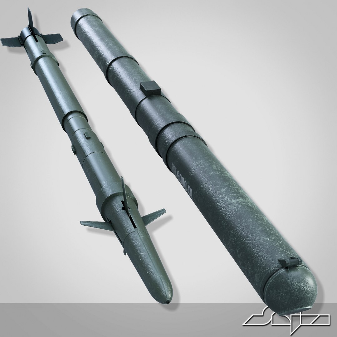 3ds Max Vikhr M Missile 1