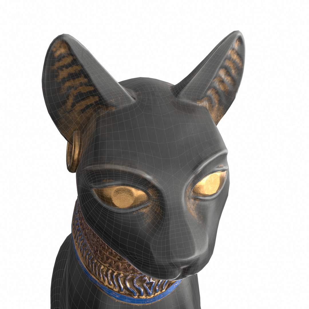 3D Model Ancient Egyptian Cat Statue - TurboSquid 1380340