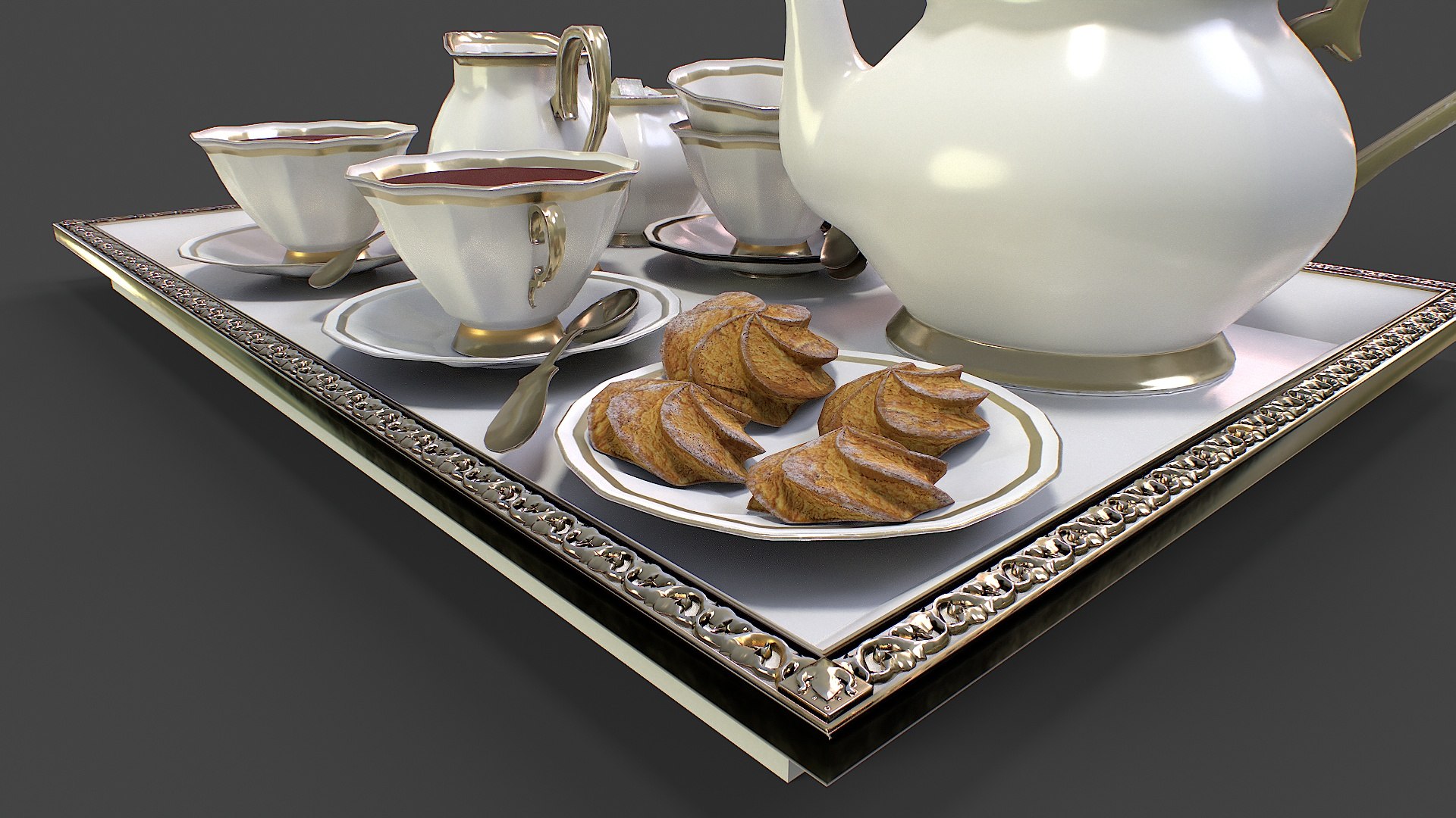 Tea Set 3D Model 3D - TurboSquid 2148032