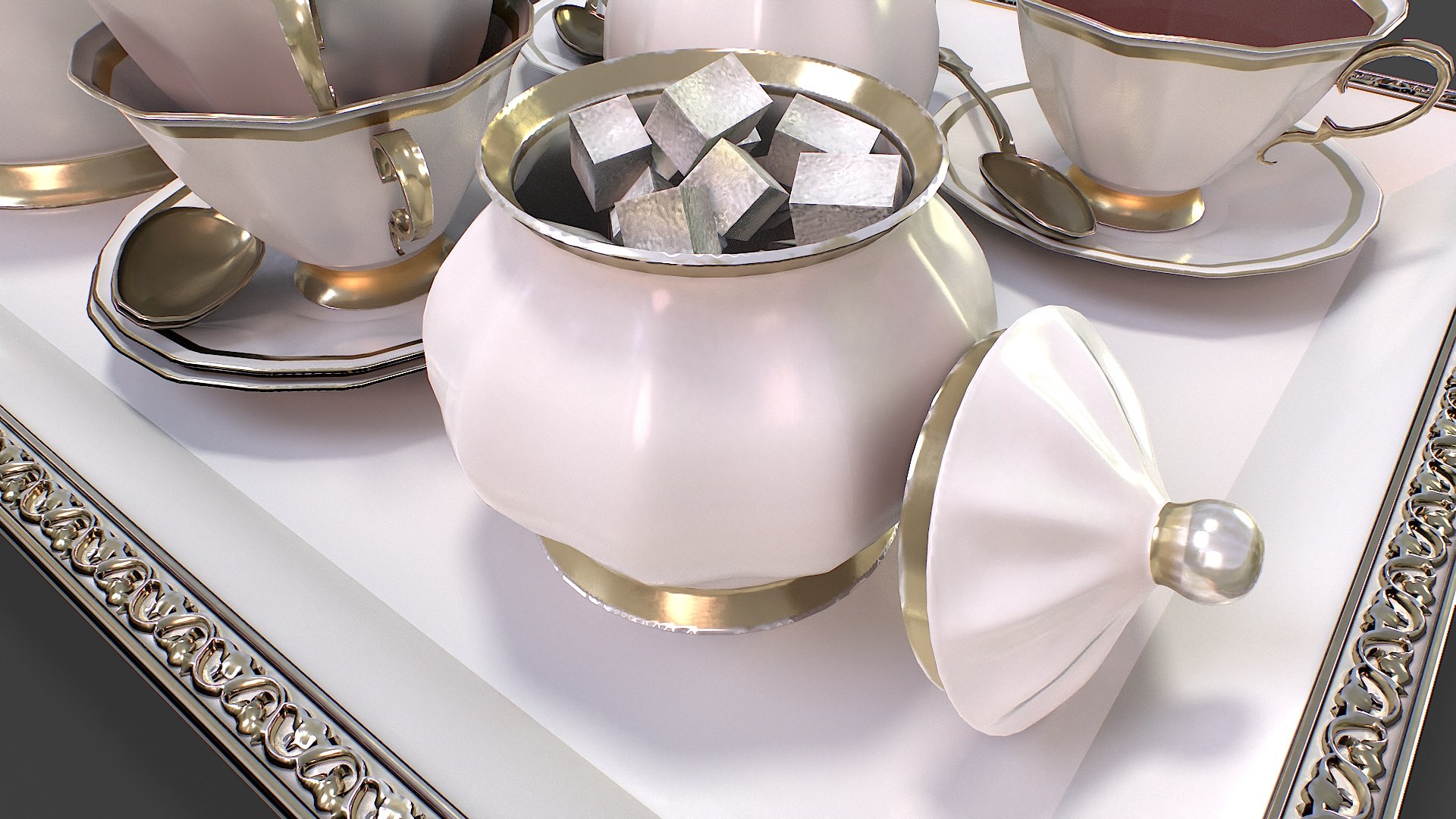 Tea Set 3D Model 3D - TurboSquid 2148032