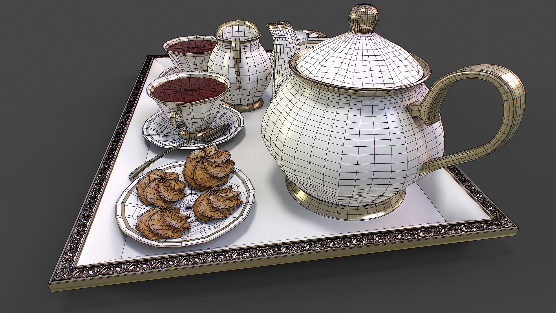 Tea Set 3D Model 3D - TurboSquid 2148032