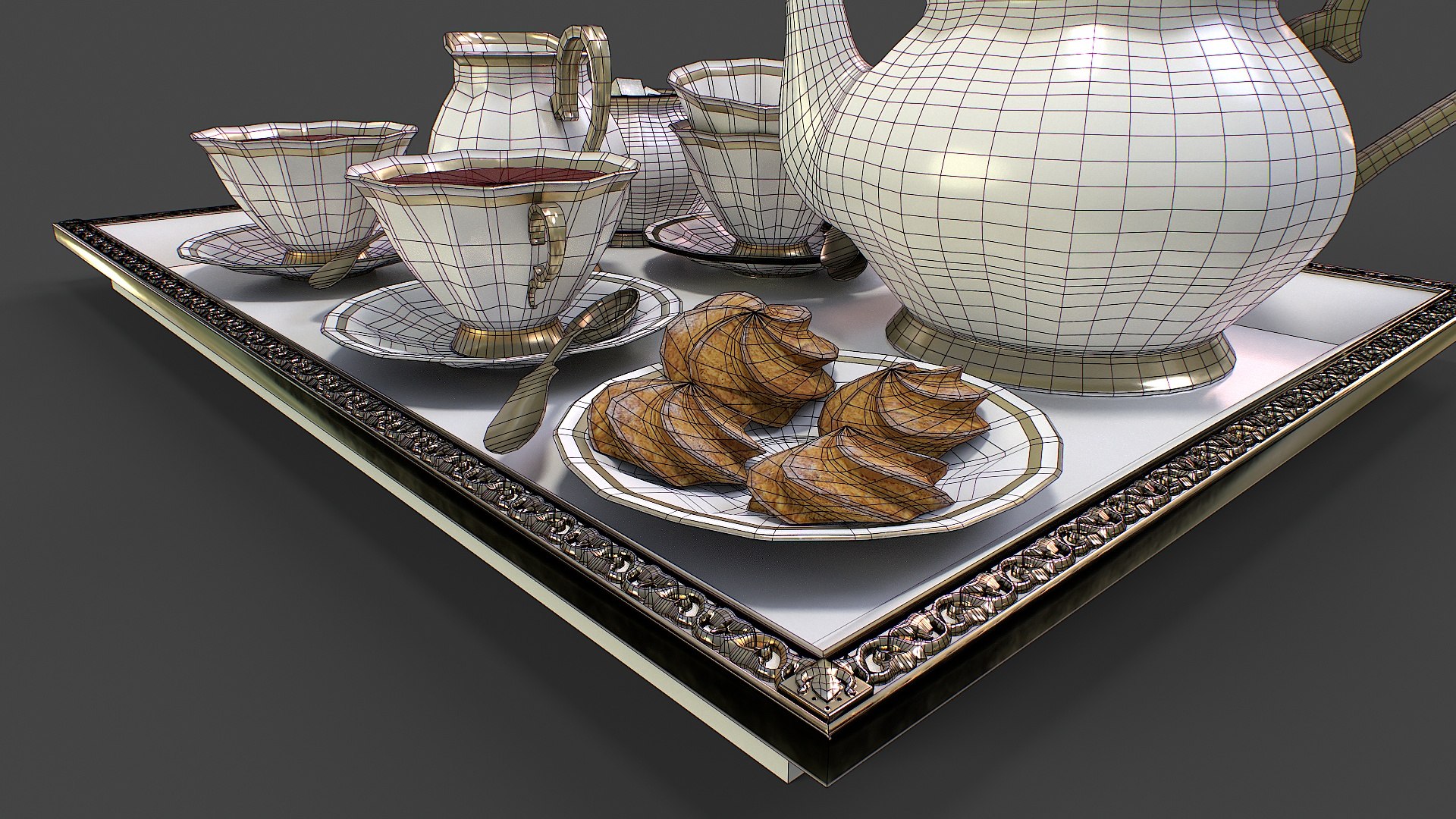 Tea Set 3D Model 3D - TurboSquid 2148032