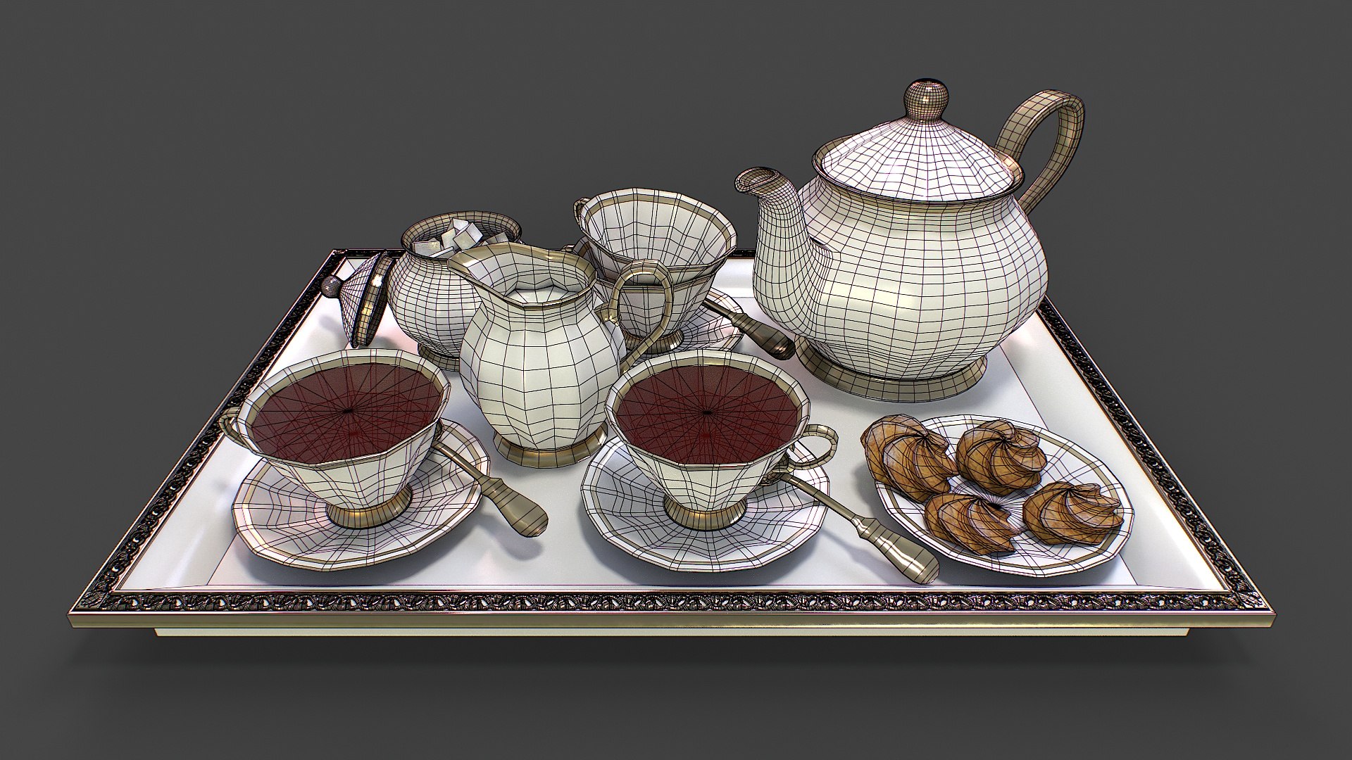 Tea Set 3D Model 3D - TurboSquid 2148032