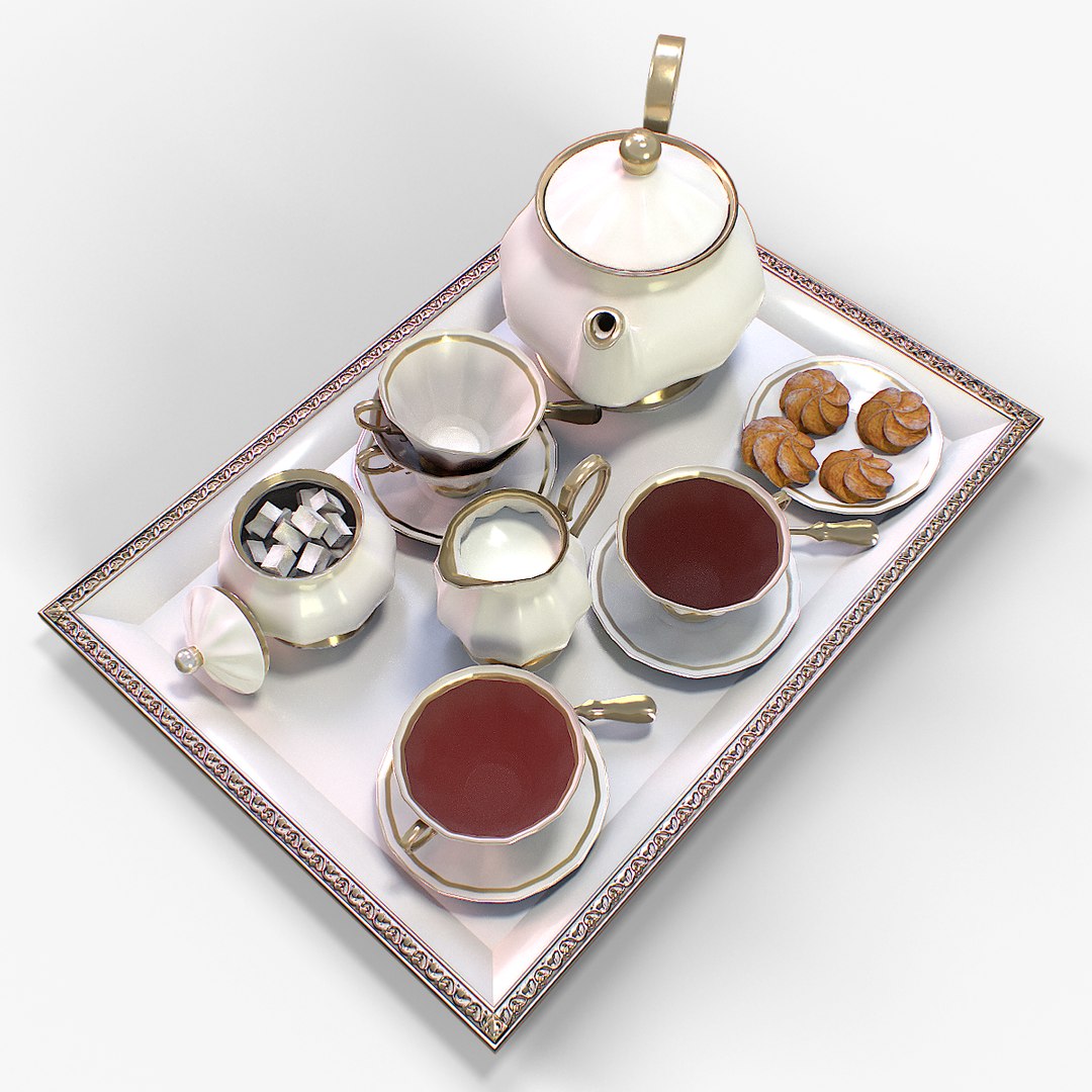 Tea Set 3D Model 3D - TurboSquid 2148032