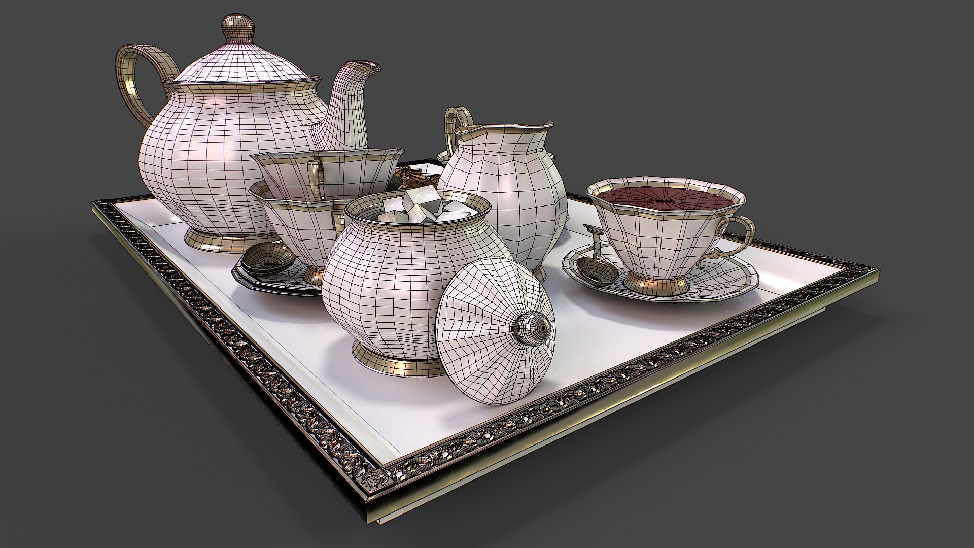 Tea Set 3D Model 3D - TurboSquid 2148032