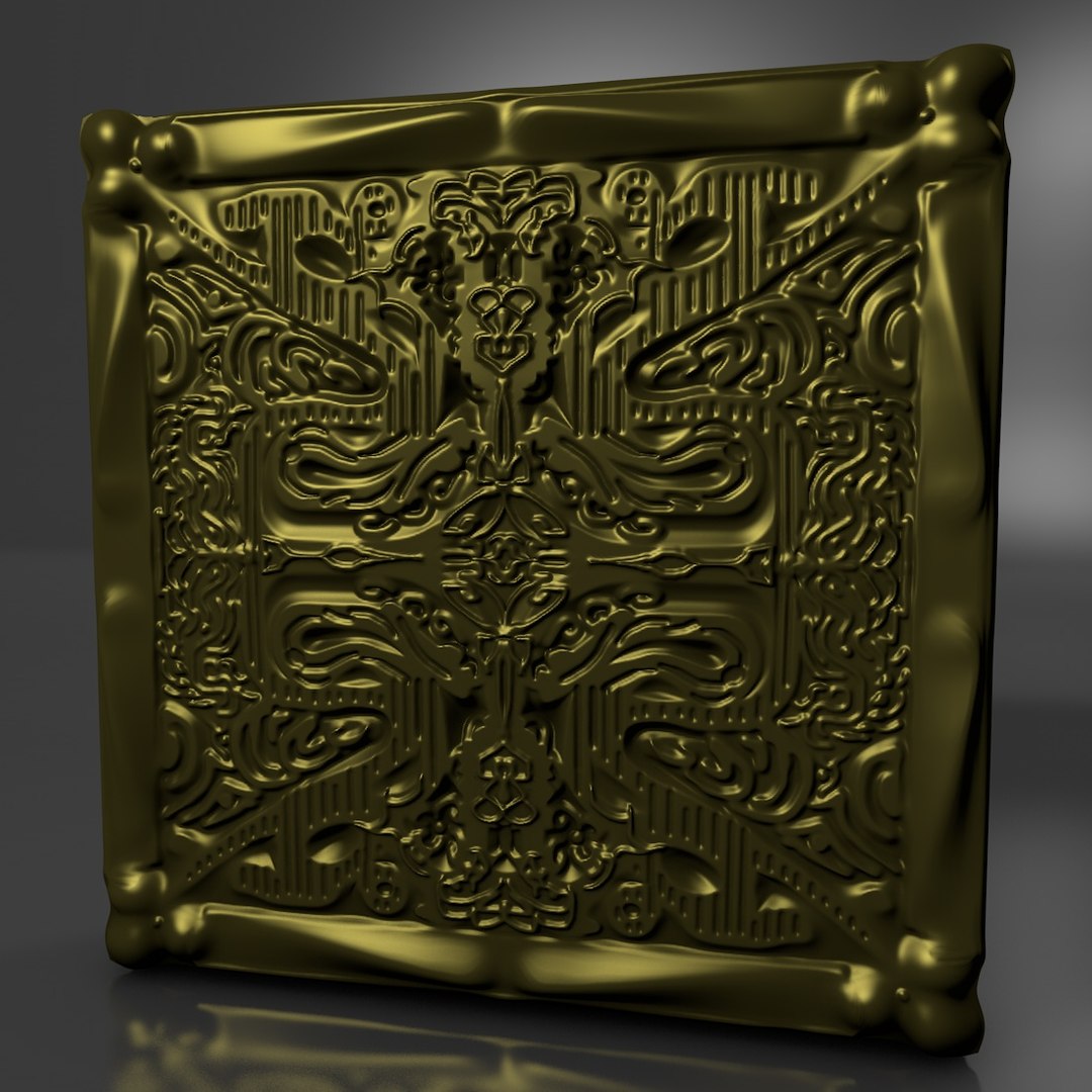Gold Square 3d C4d
