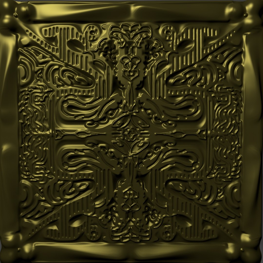 Gold Square 3d C4d
