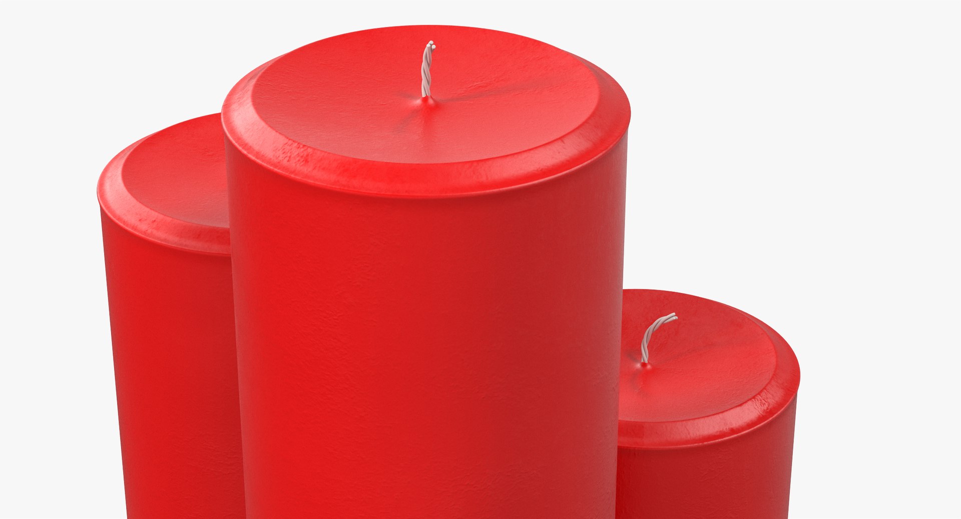 3D Pillar Candles Red - TurboSquid 1470122