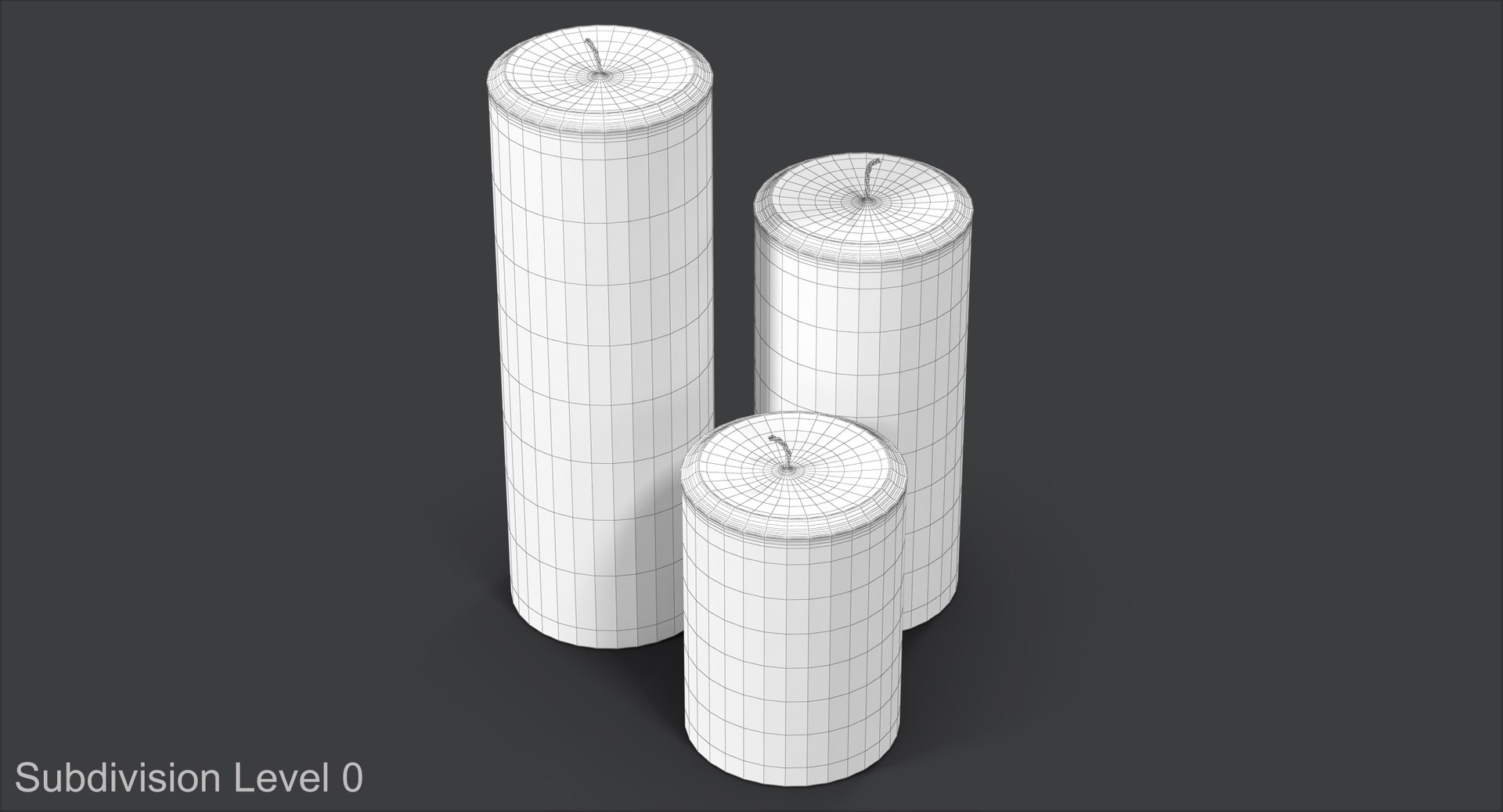 3D Pillar Candles Red - TurboSquid 1470122