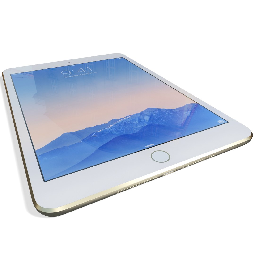 Realistic Apple Ipad Mini 3d Model