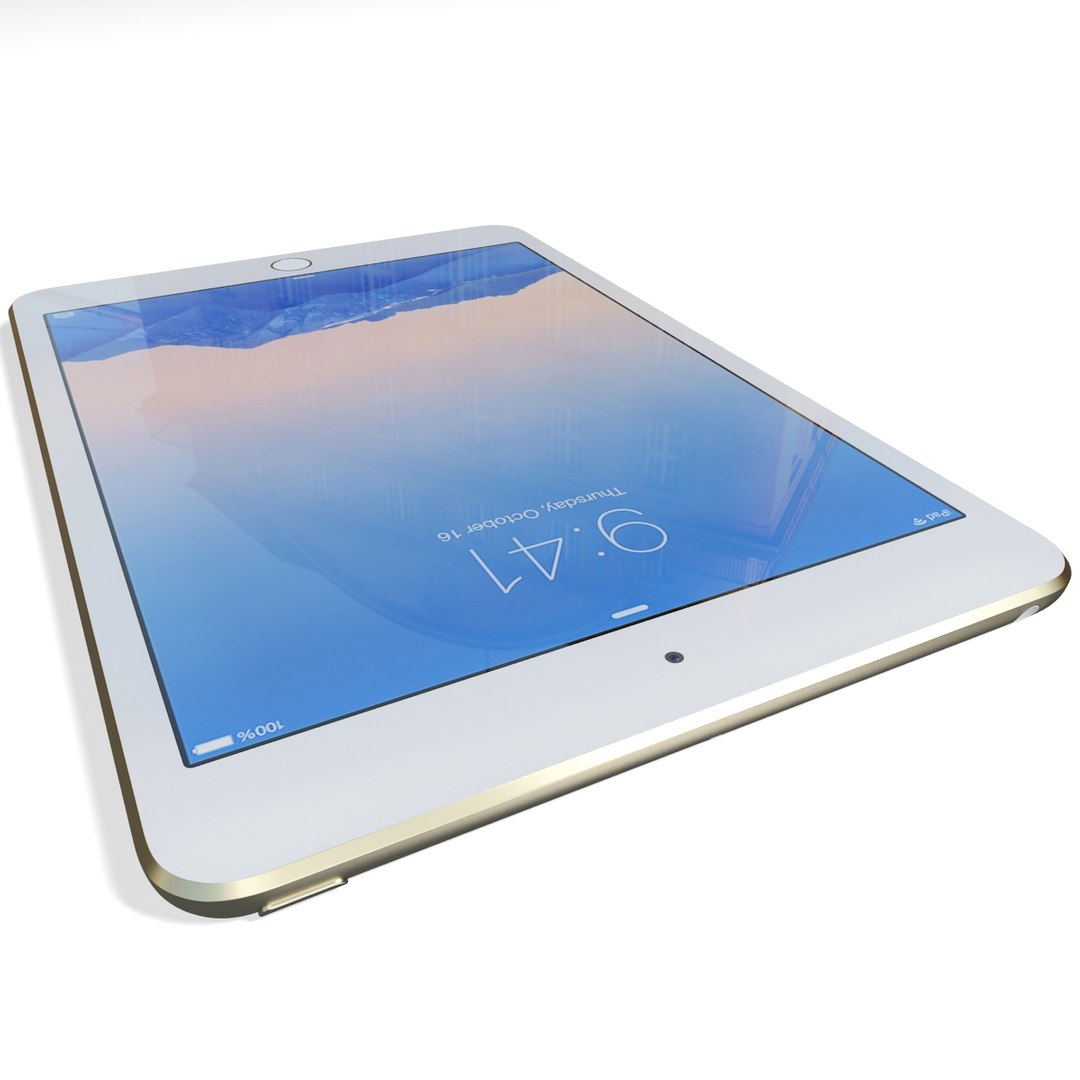 realistic apple ipad mini 3d model