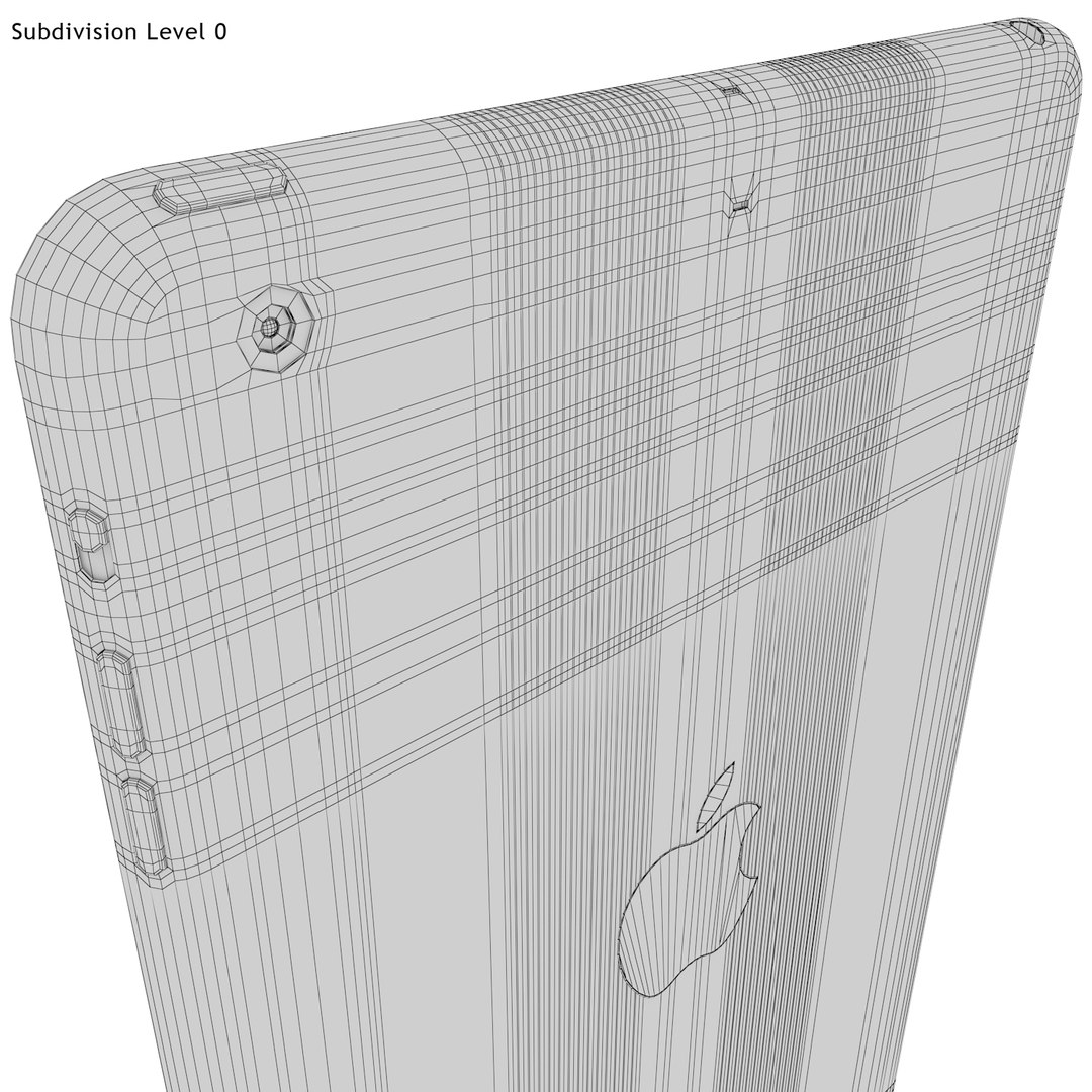 realistic apple ipad mini 3d model
