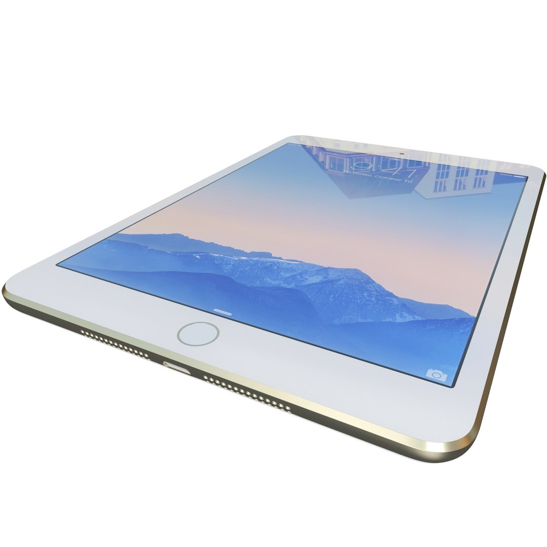 realistic apple ipad mini 3d model