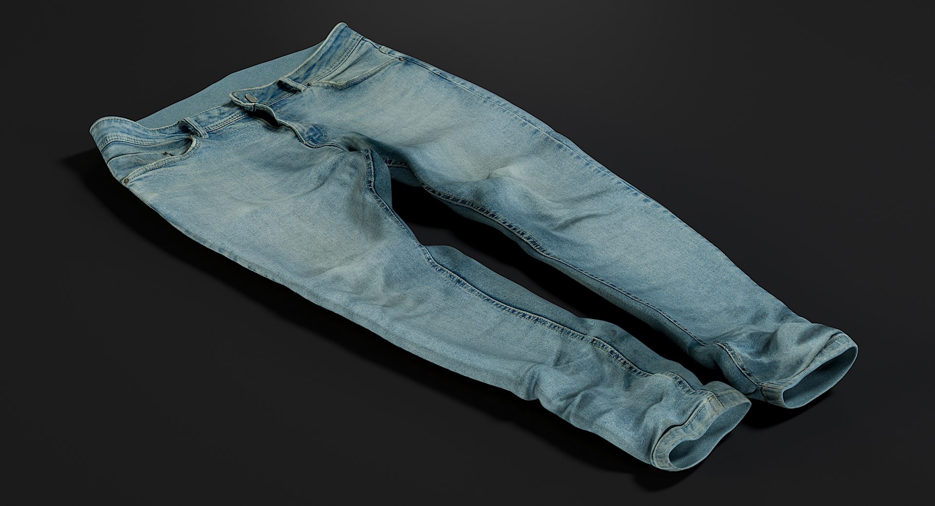 3D realistic jeans blue v8 - TurboSquid 1467157
