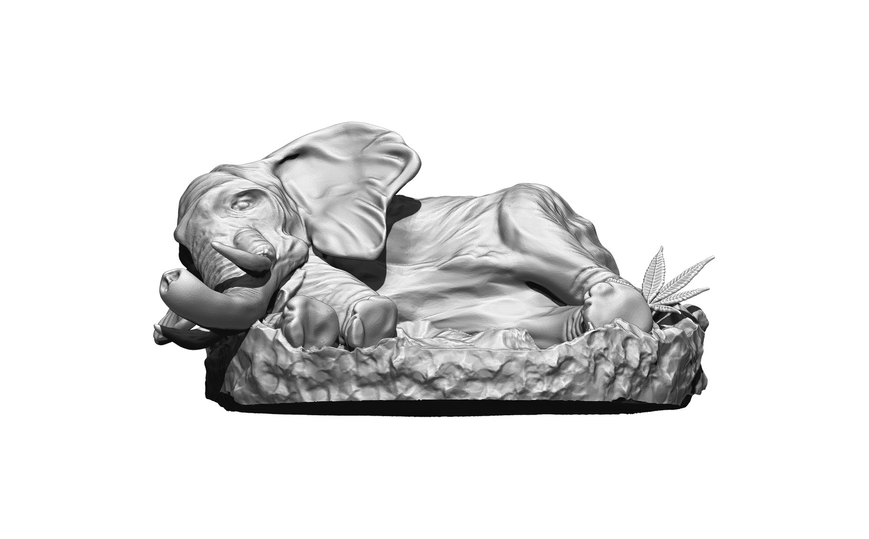 3D elephant animal stand model - TurboSquid 2151798