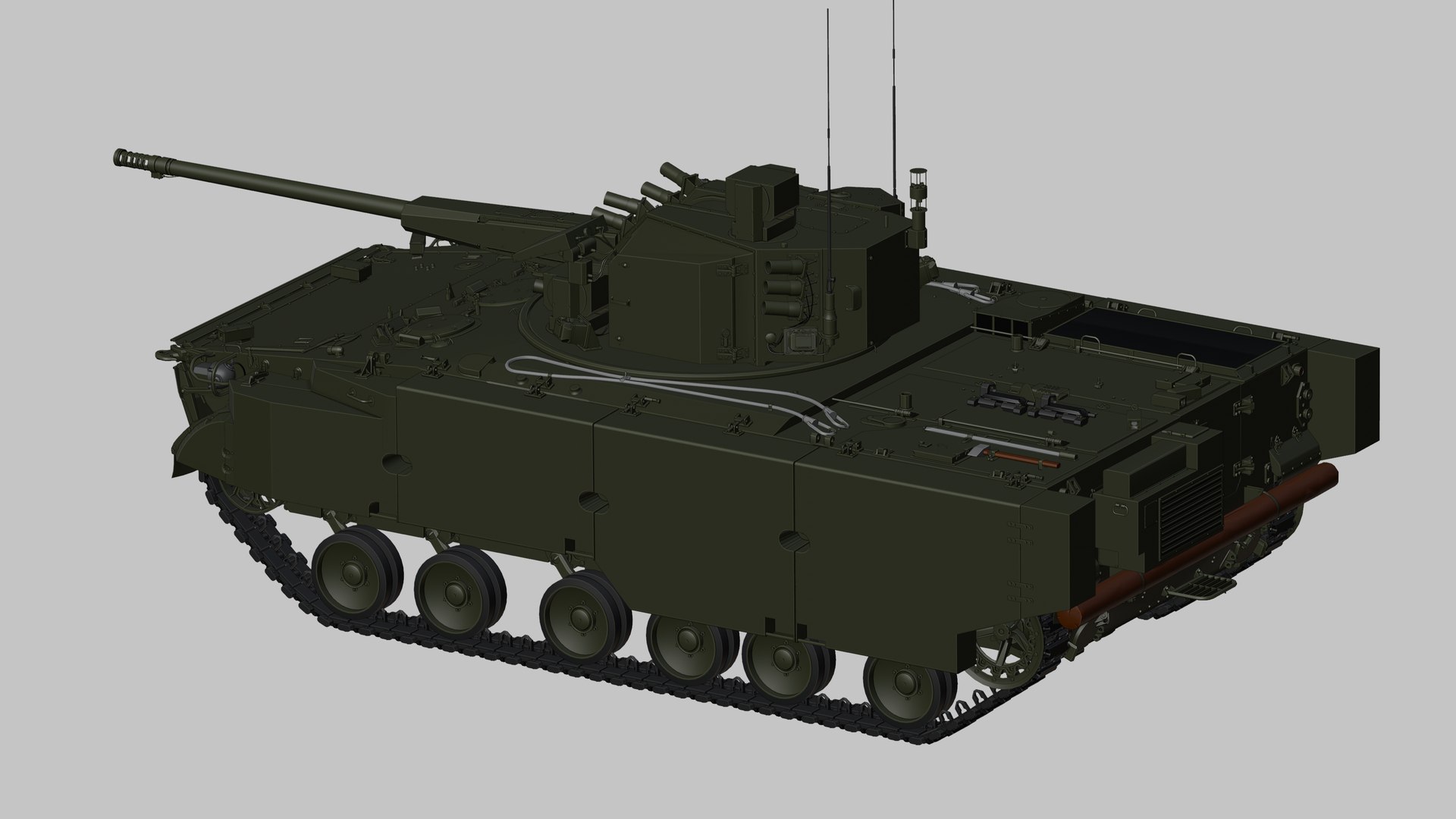 2S38 Derivatsiya-PVO 3D Model - TurboSquid 2331997