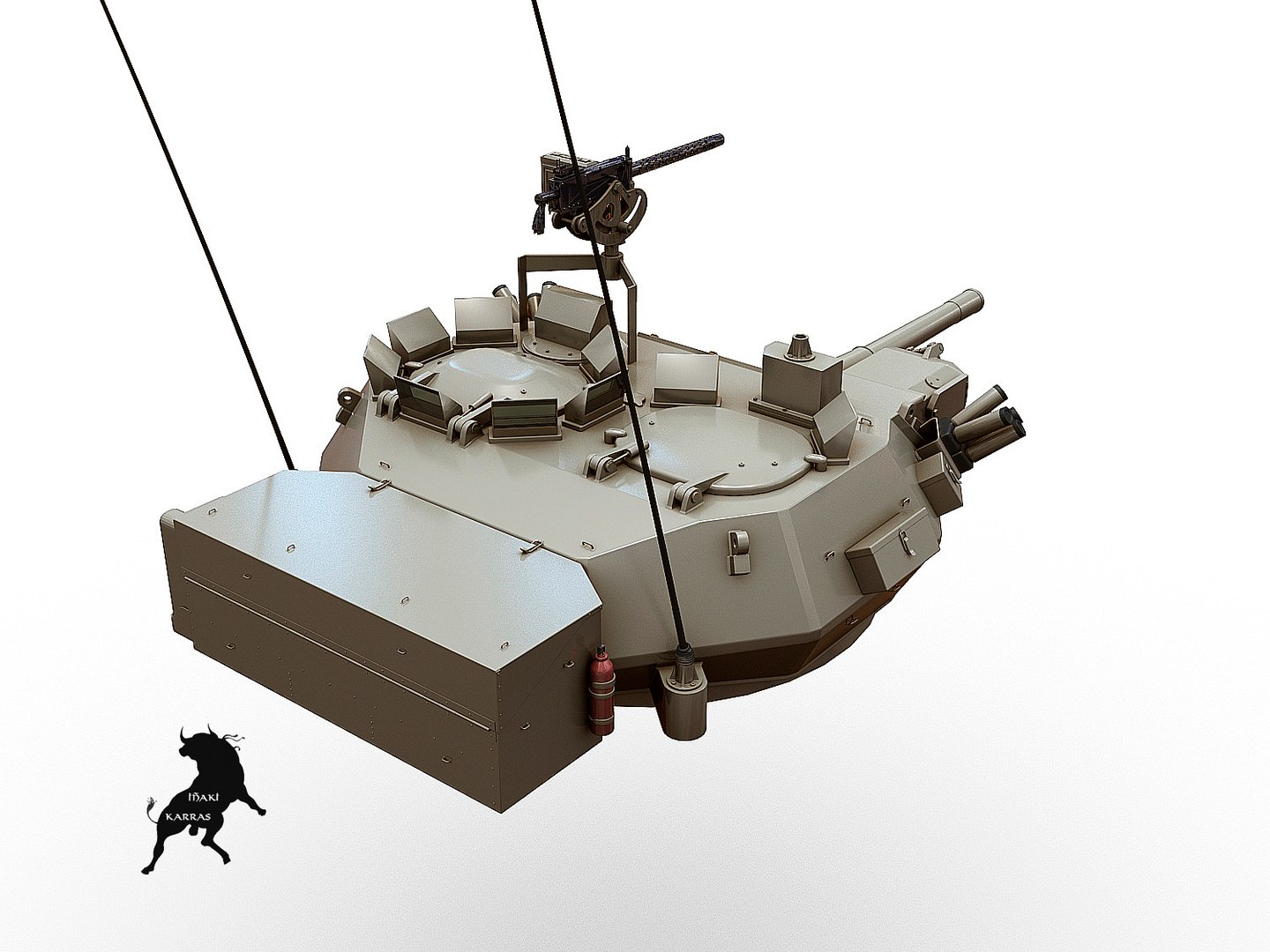 3d Gun Turret Scorpion Model