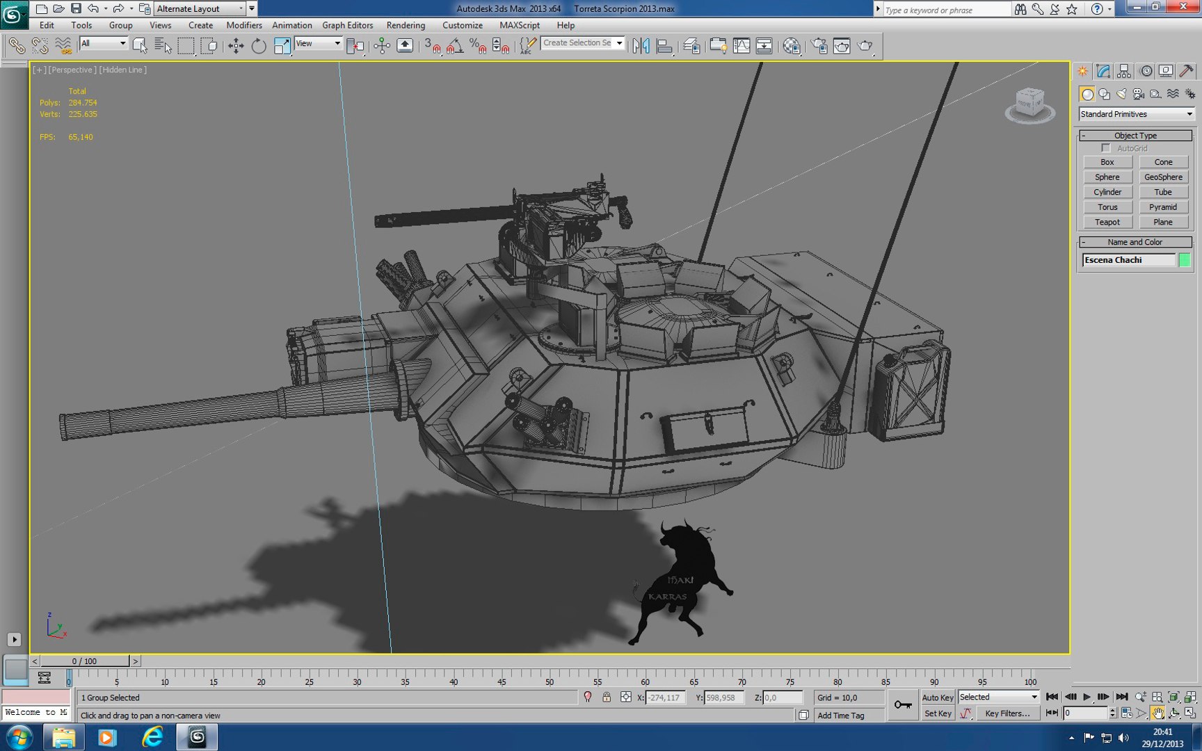 3d Gun Turret Scorpion Model