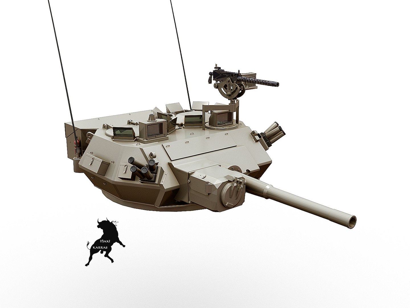 3d Gun Turret Scorpion Model