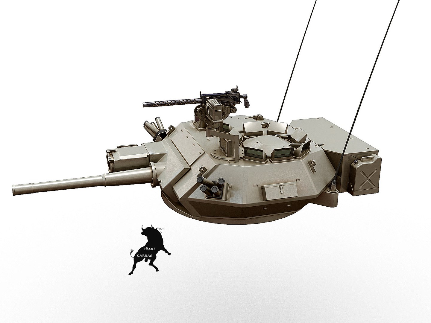 3d Gun Turret Scorpion Model