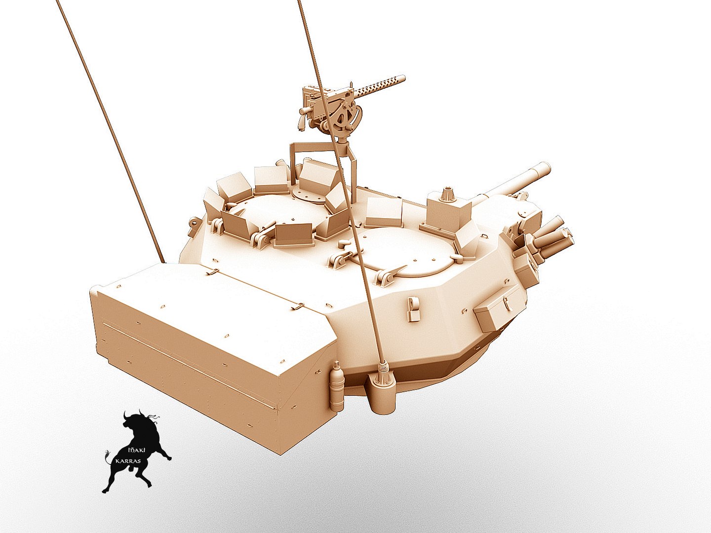 3d Gun Turret Scorpion Model