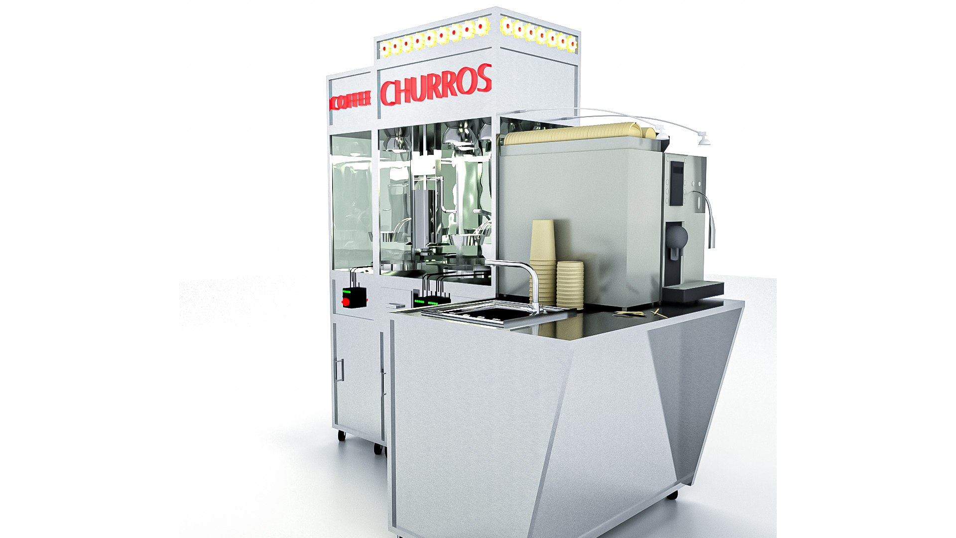 Churro Machine Coffee 3d Max