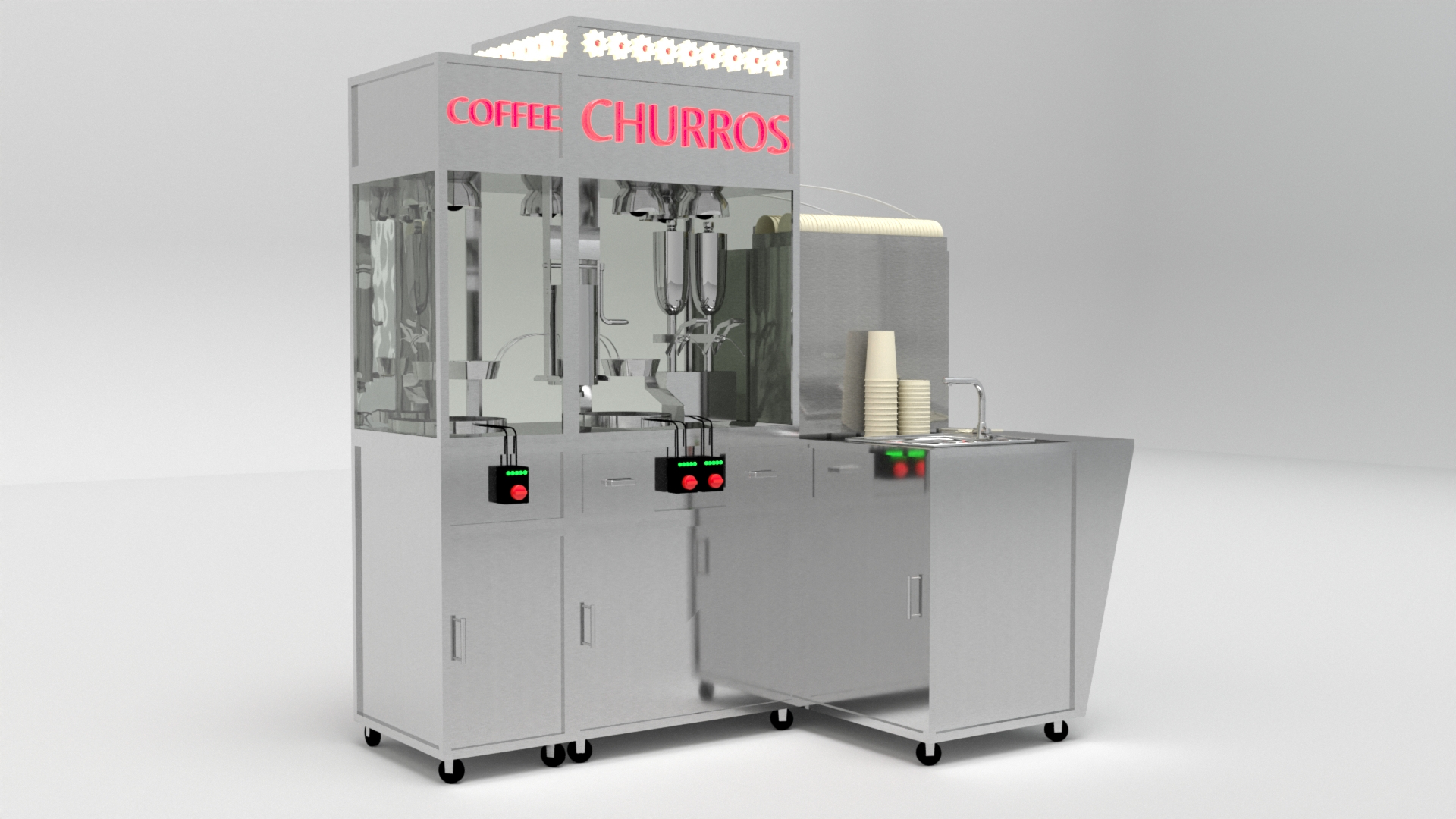 Churro Machine Coffee 3d Max