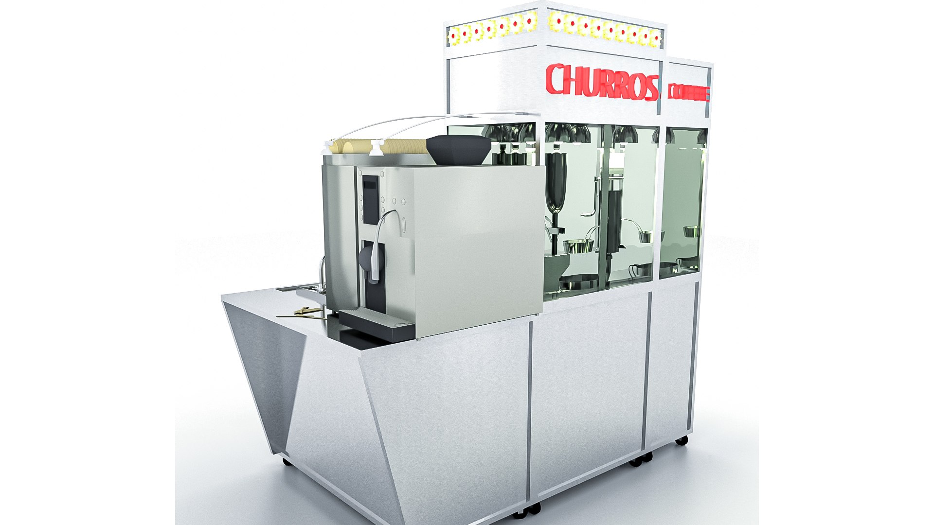 Churro Machine Coffee 3d Max