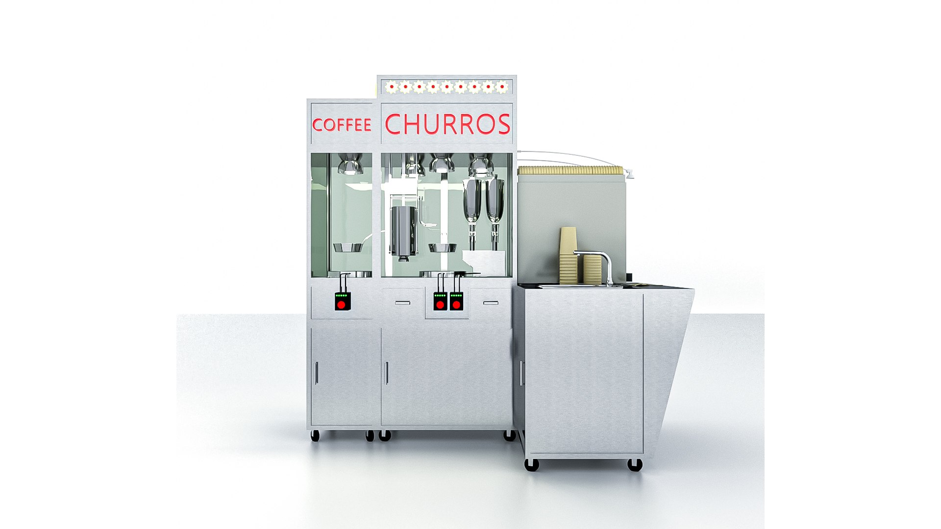 Churro Machine Coffee 3d Max