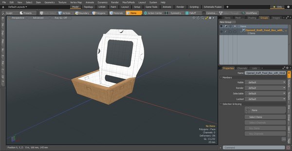 Opened Kraft Food Box with Window Small 3D model - TurboSquid 1807898