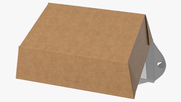 Opened Kraft Food Box with Window Small 3D model - TurboSquid 1807898