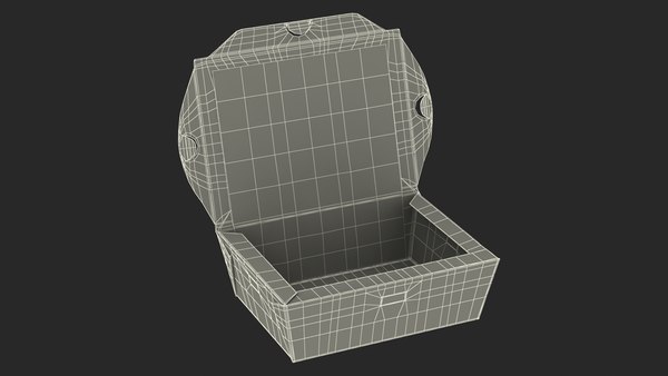 Opened Kraft Food Box with Window Small 3D model - TurboSquid 1807898