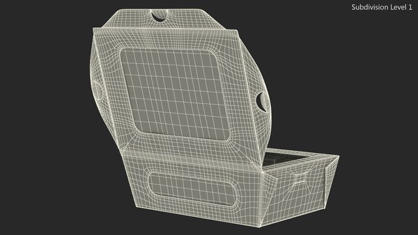 Opened Kraft Food Box with Window Small 3D model - TurboSquid 1807898