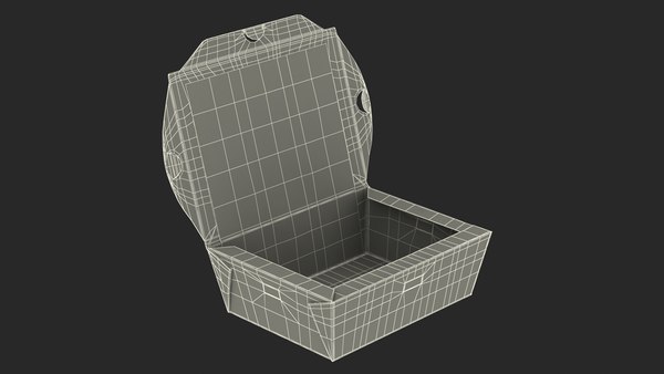 Opened Kraft Food Box with Window Small 3D model - TurboSquid 1807898