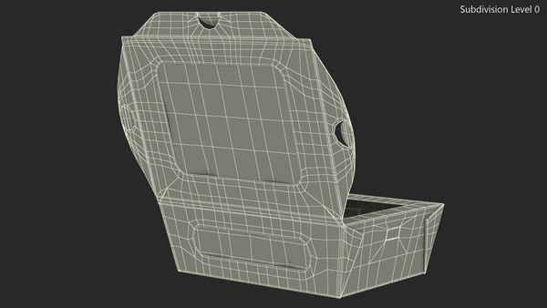 Opened Kraft Food Box with Window Small 3D model - TurboSquid 1807898