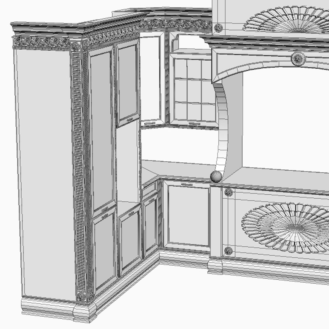 3ds max kitchen cabinet