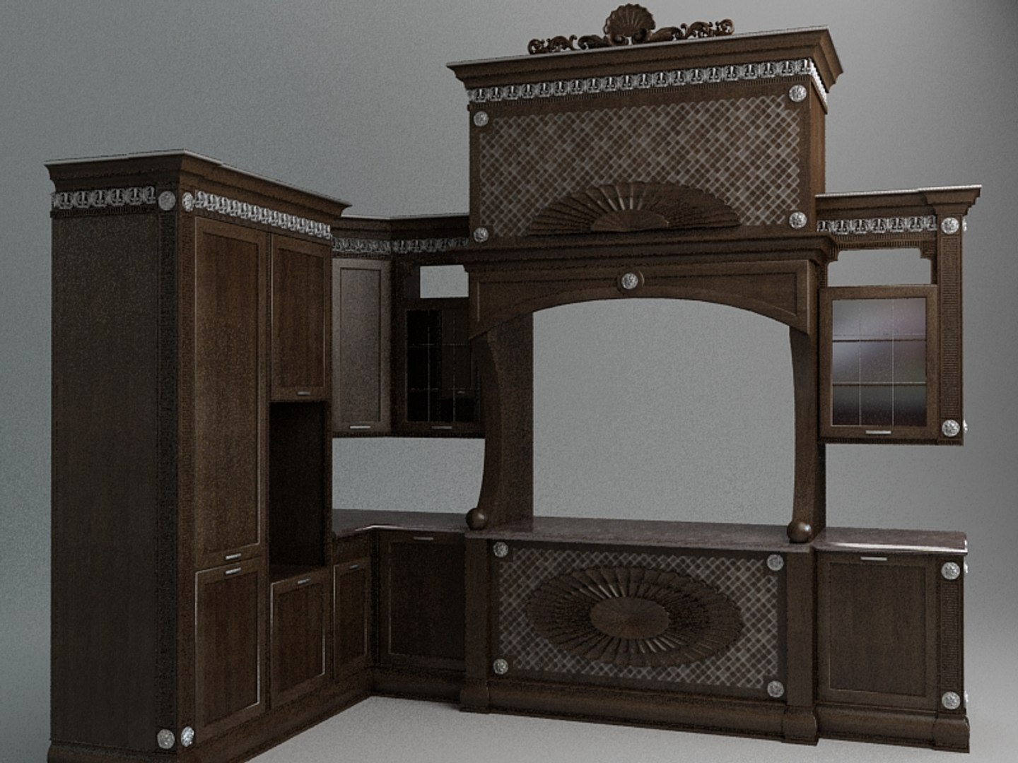 3ds max kitchen cabinet