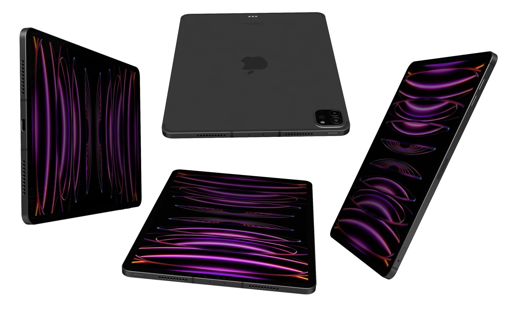 Apple IPad Pro 2022 4th Gen Black Model - TurboSquid 1987652