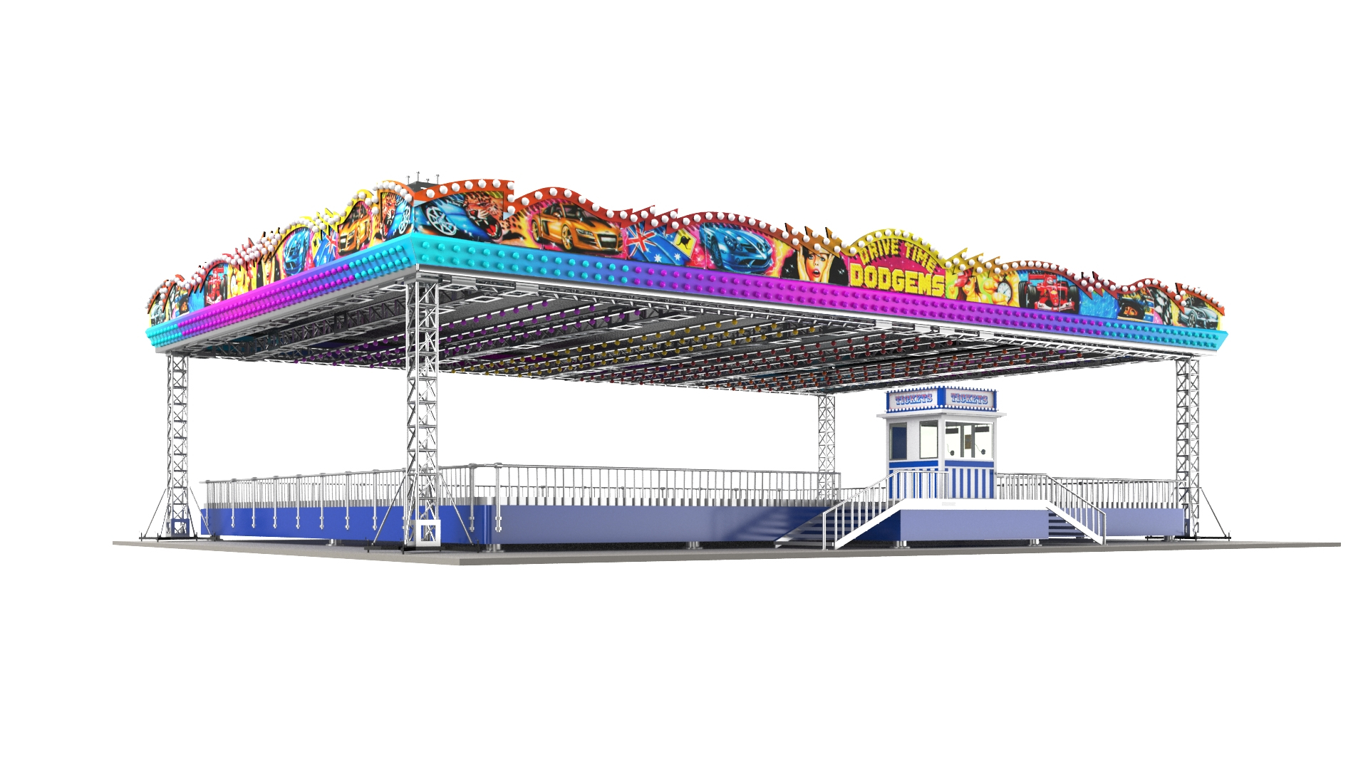 3D model Detailed Dodgem Cars Platform - TurboSquid 2123243