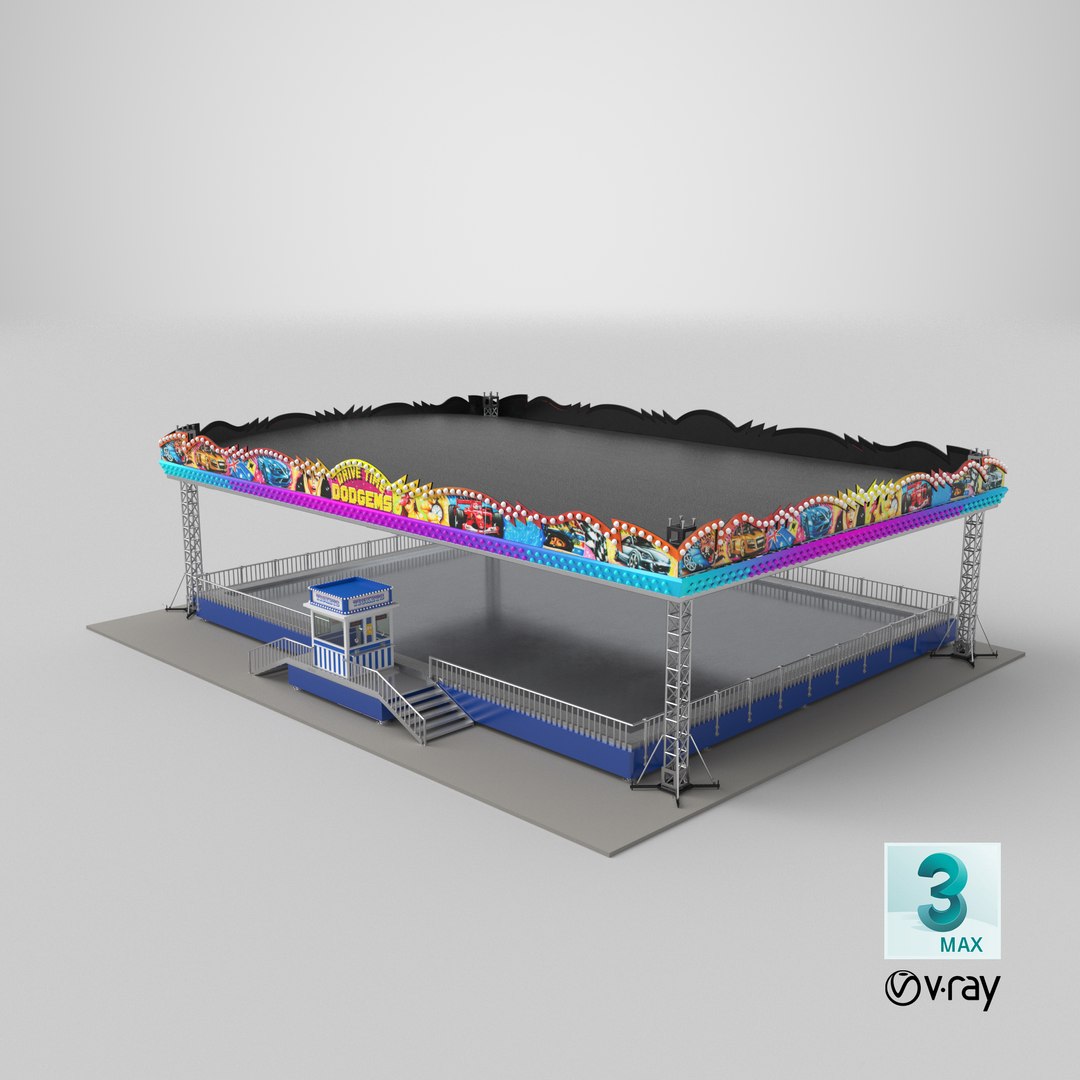 3D model Detailed Dodgem Cars Platform - TurboSquid 2123243