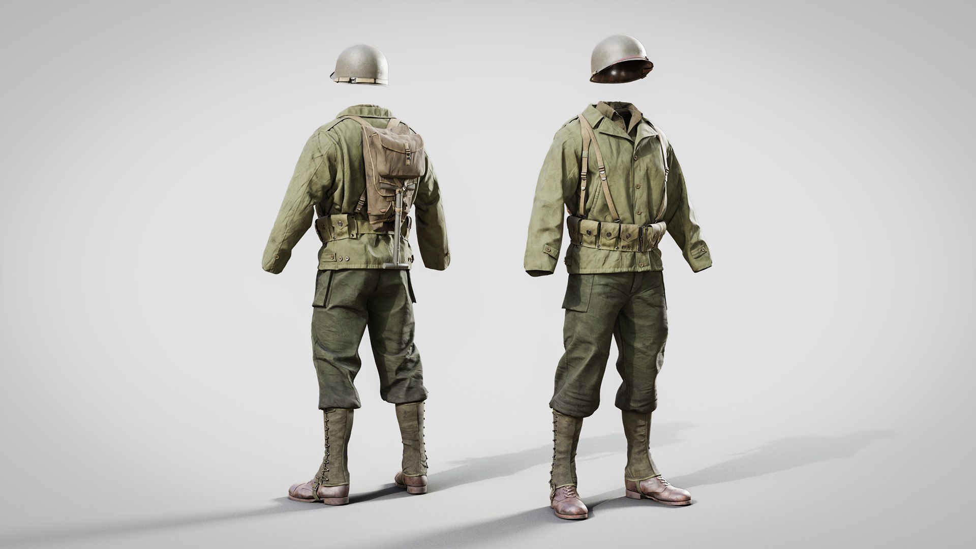 3D Soldier US WWII Infantry 3D Model - TurboSquid 2007349