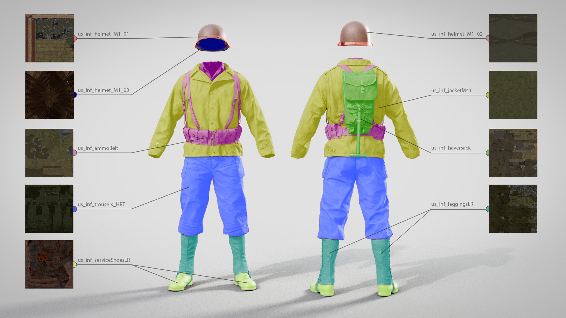 3D Soldier US WWII Infantry 3D Model - TurboSquid 2007349