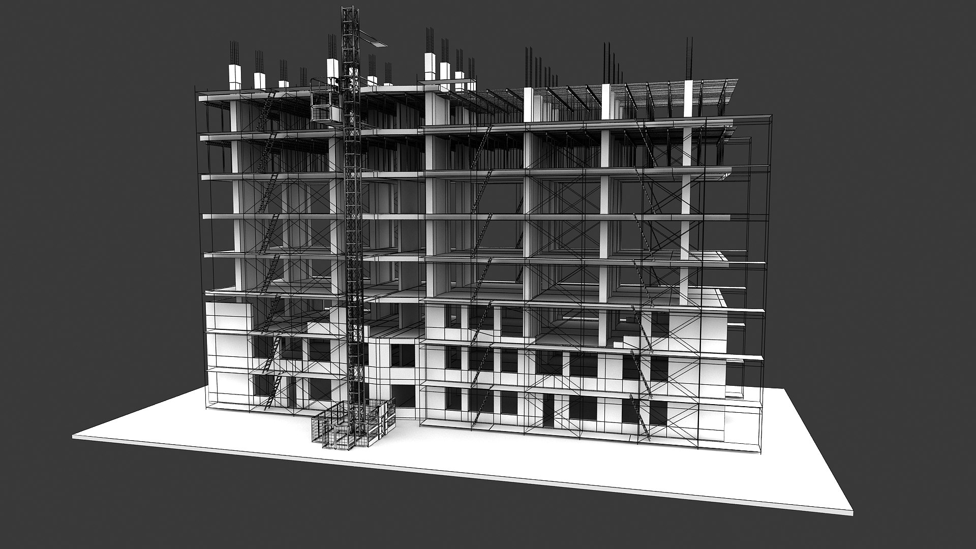 3D construction building - TurboSquid 1696621