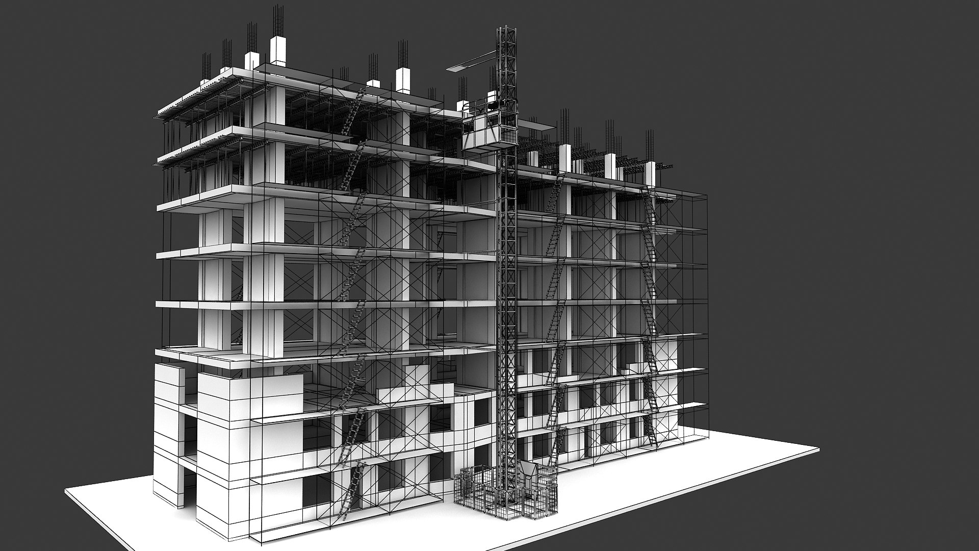 3D construction building - TurboSquid 1696621