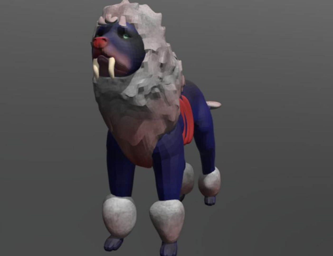 Blue lion 3D - TurboSquid 1401330