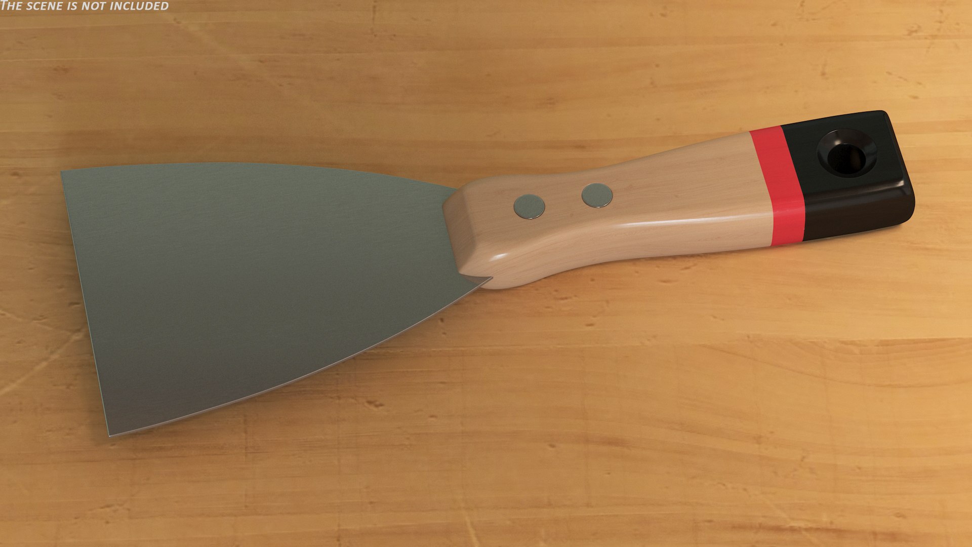 3D Model Scraper 3 Inch Wood Handle - TurboSquid 1943452